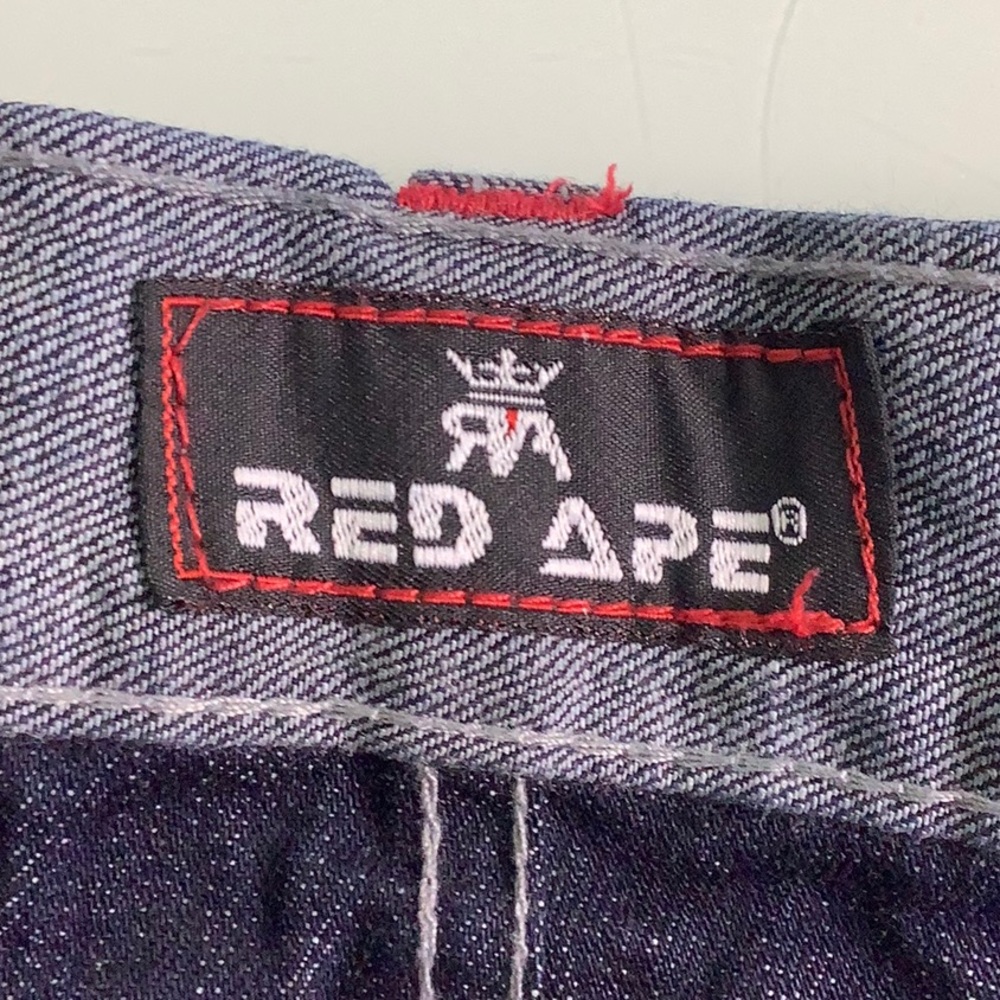 Vintage Red Ape Large Pocket Logos Straight Leg Belte… - Gem